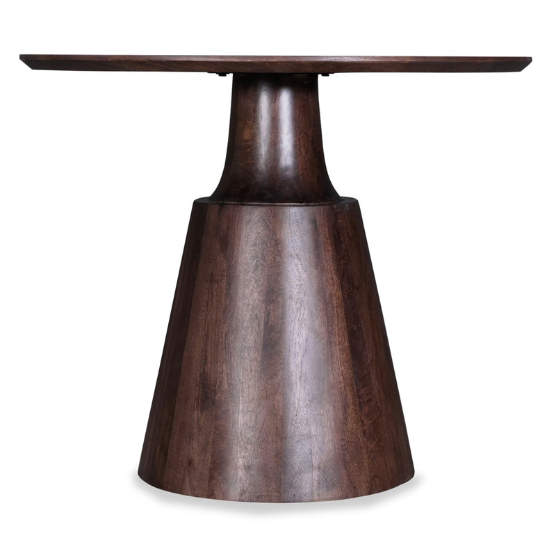 Bali Dining Table, Mango Wood, Pedestal Base, 36"W Round - Brown - The ...
