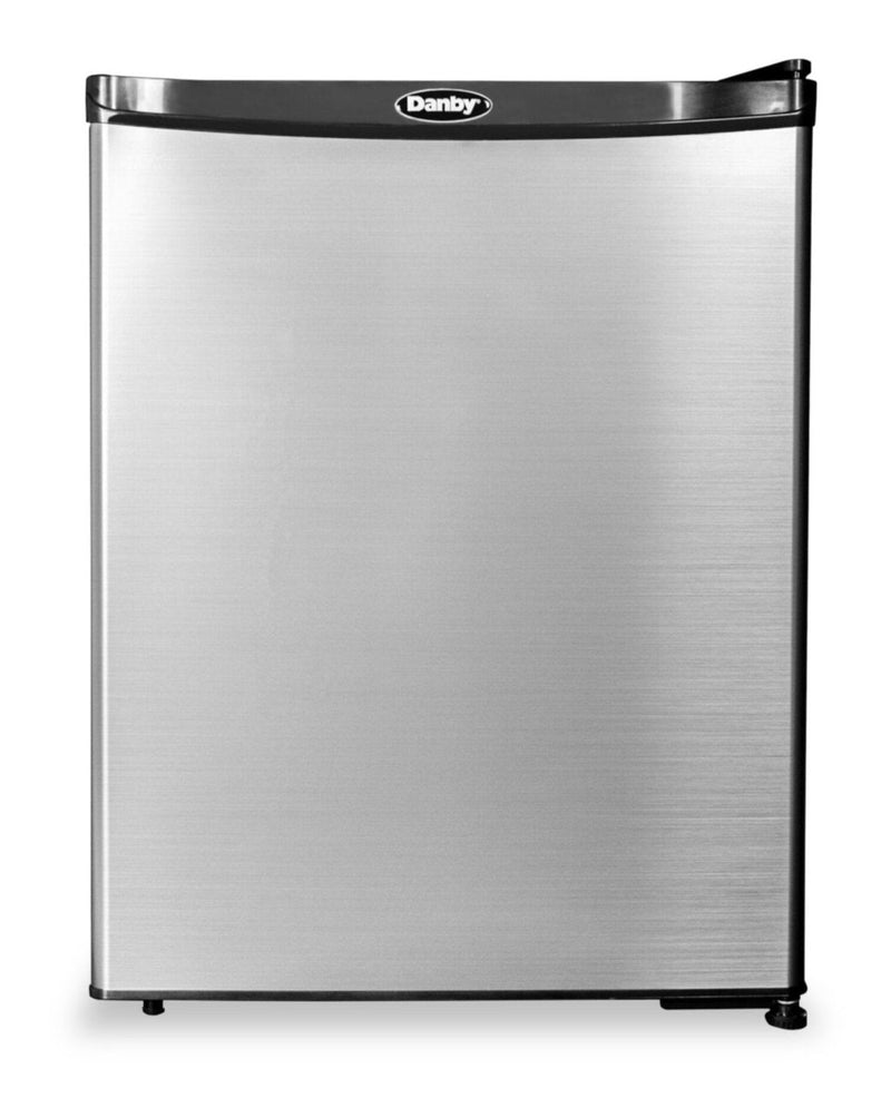 Danby 18.7" 2.2 Cu. Ft. Single-Door Mini Fridge - Stainless Steel ...