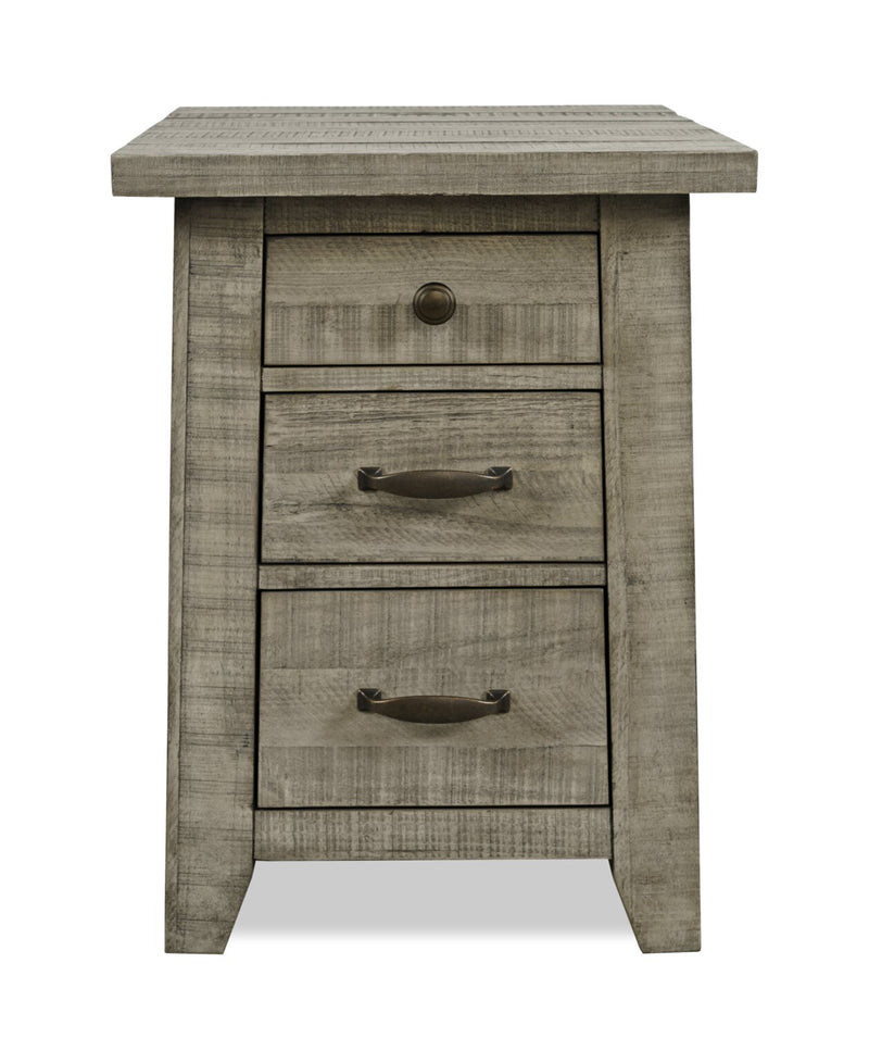 Colson 18" Rustic Chairside Table with Storage - Driftwood - The Brick