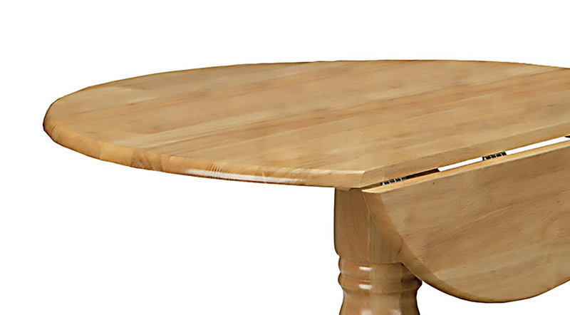 Hana Drop-Leaf Dining Table, Wood, Pedestal Base, 40"W - Natural - The ...