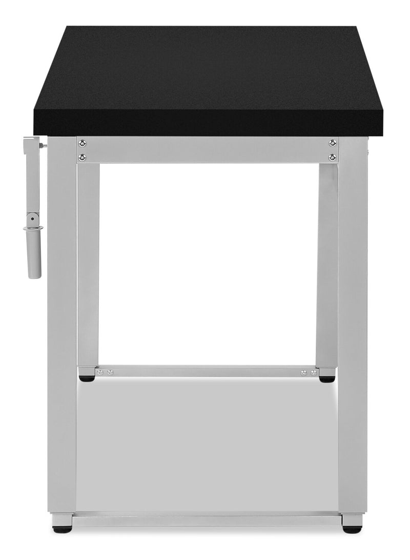 Kai 47.25" Adjustable Height Office Desk - Black/Silver - The Brick