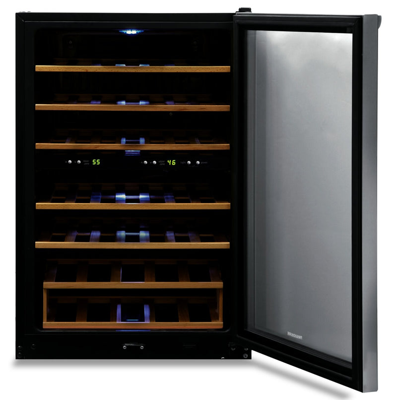 Frigidaire 21.5" 4.4 Cu. Ft. 45 Bottle Two-Zone Wine Cooler Refrige ...