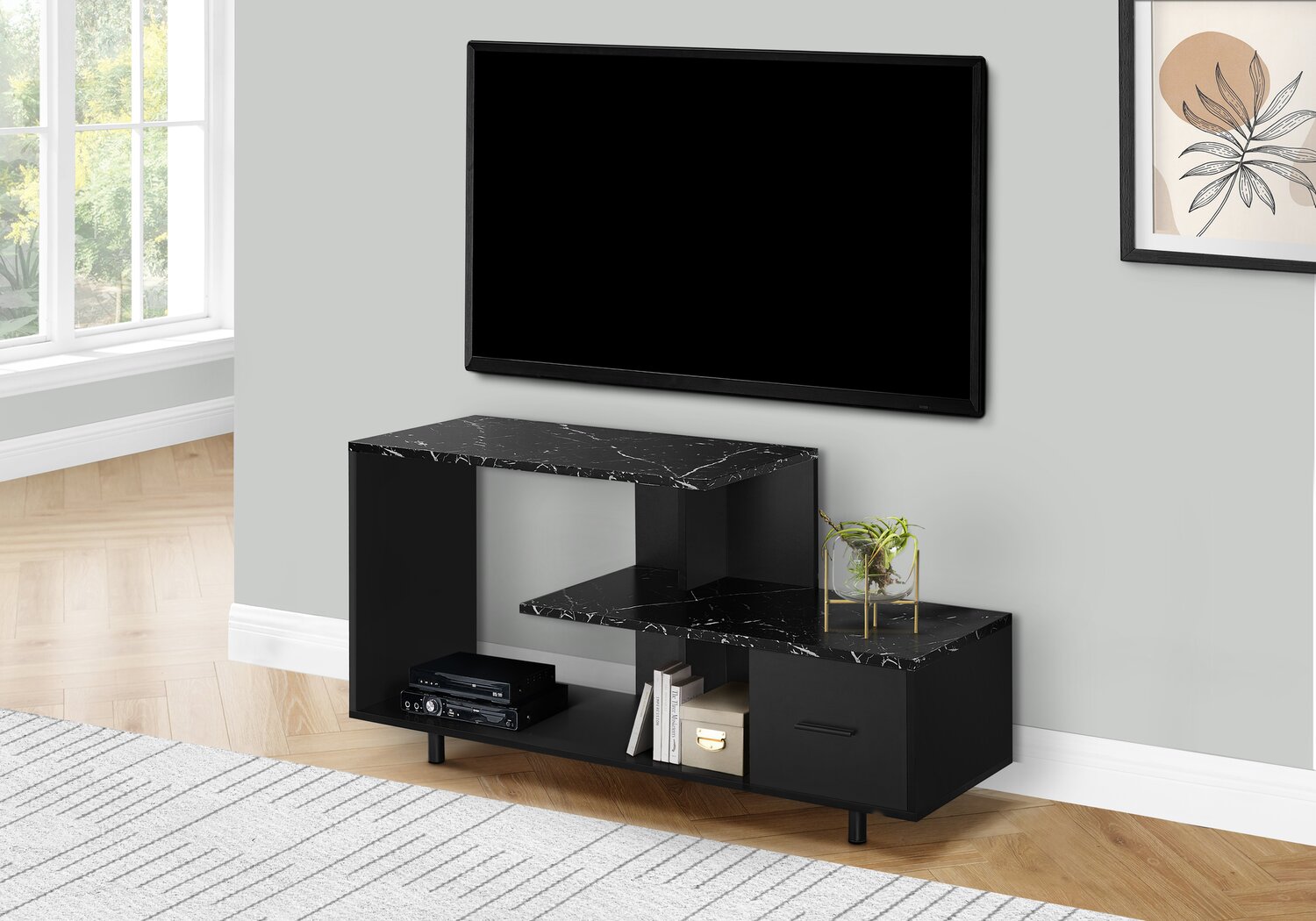 Sara 48 Modern TV Stand with Storage and Cable Management for TVs The Brick