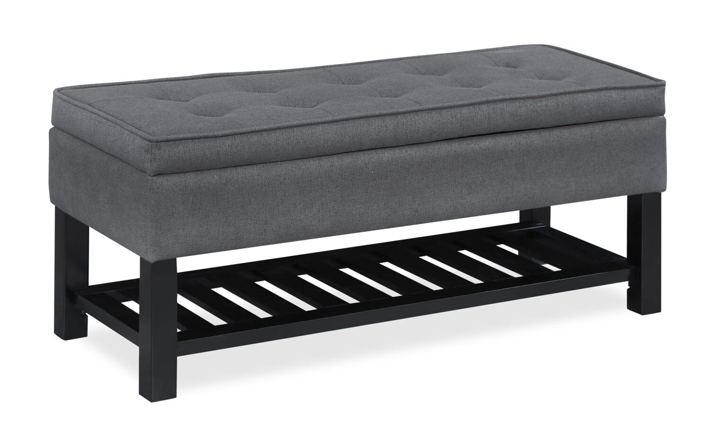 Ryan Storage Bench - Dark Grey | The Brick