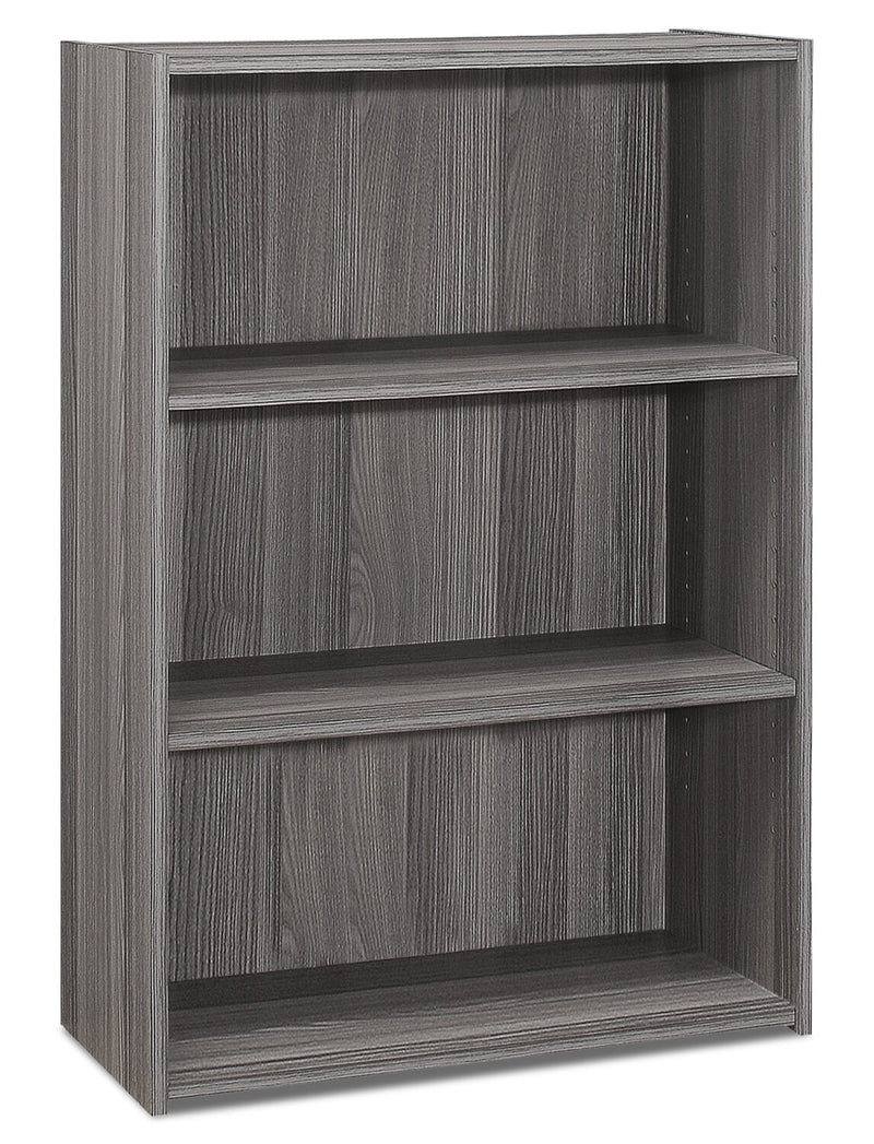 Slade 24.75" 3-Shelf Bookcase - Grey - The Brick