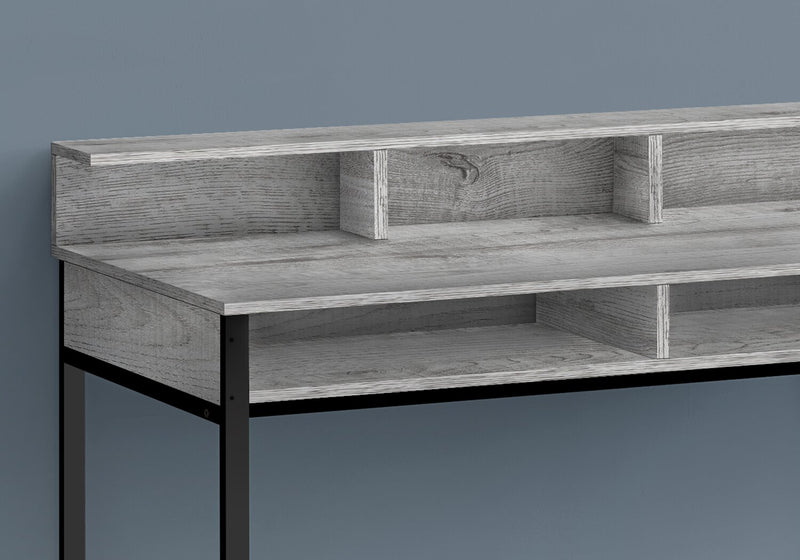 Melissa 47.25" Standing Office Desk with Cubbies - Grey - The Brick
