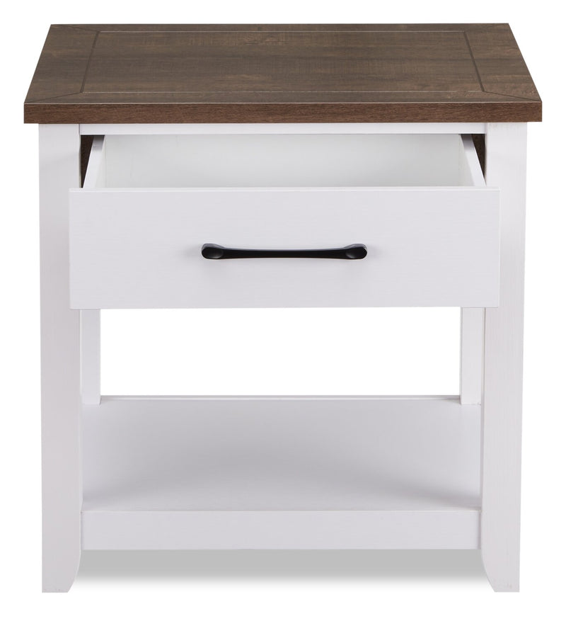 Kort & Co. Logan 22" Traditional End Table with Storage and Shelf ...