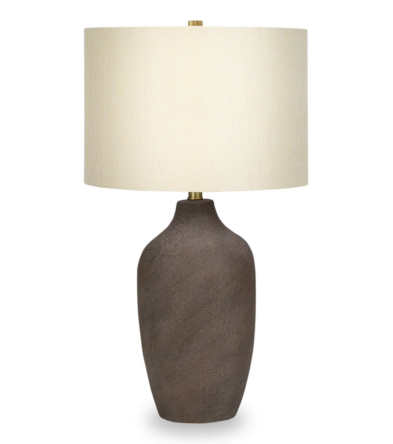 27" Grey Ceramic Table Lamp with Beige Shade - The Brick