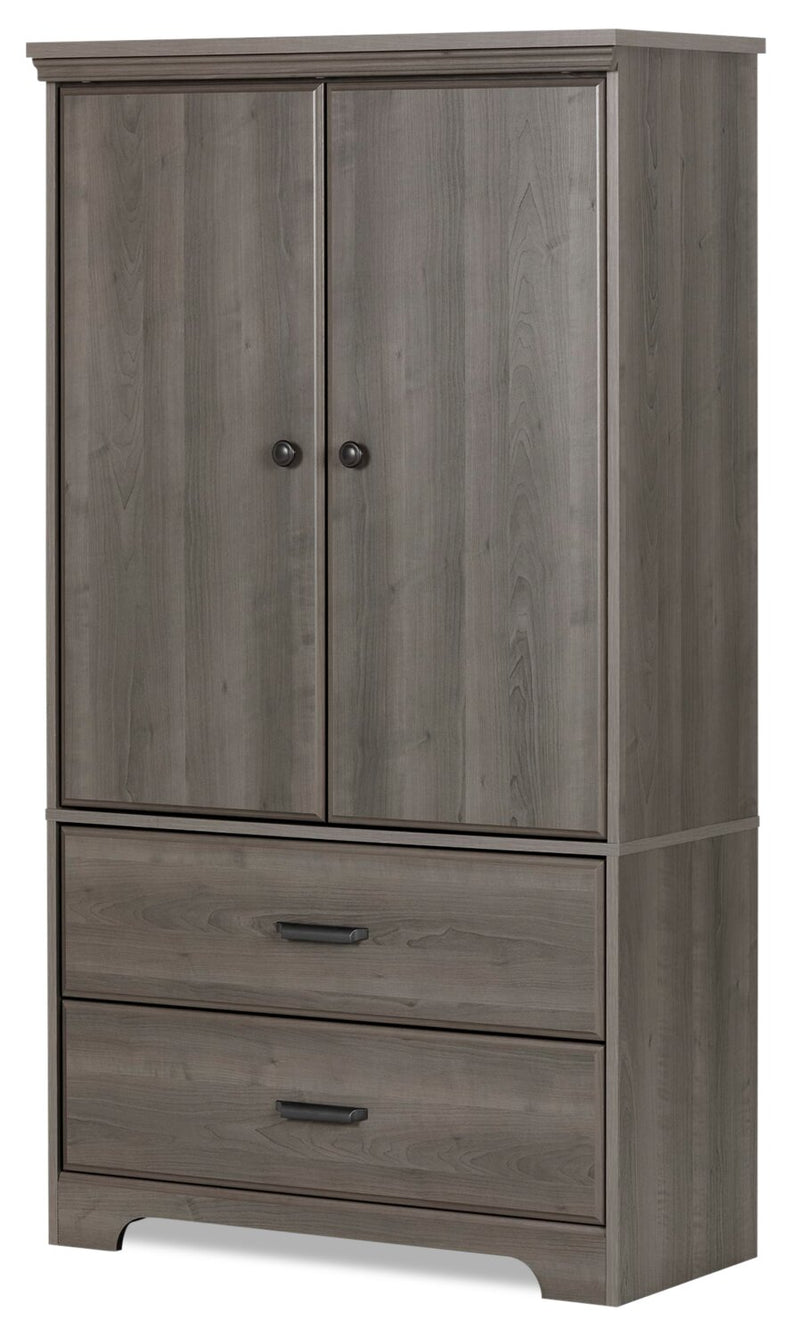 Holt Bedroom 2-Drawer Chest with Storage Cabinet, 33.75"W x 63.5"H ...