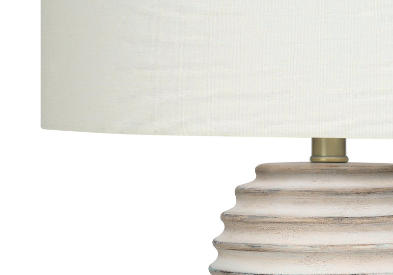 28" Cream Textured Resin Table Lamp - The Brick