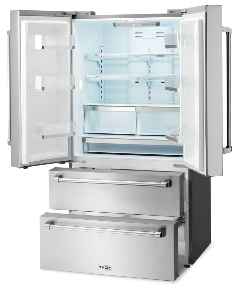 Thor Kitchen 22.5 Cu. Ft. Counter-Depth French-Door Refrigerator ...