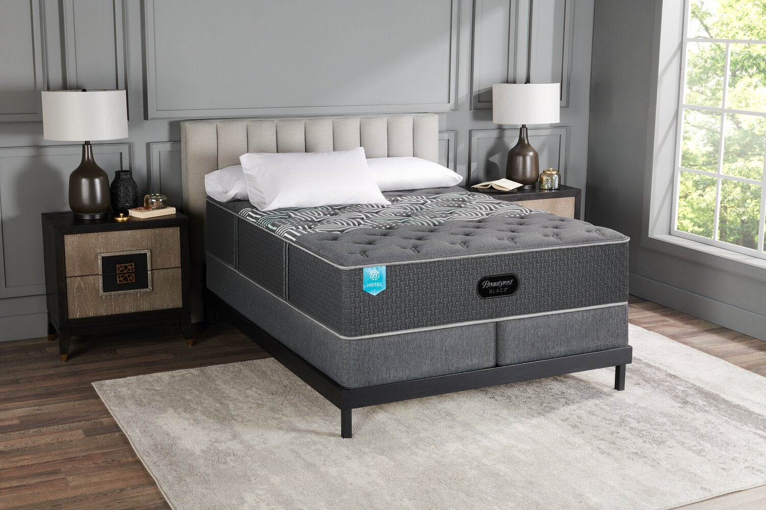 Beautyrest Black Hotel King Boxspring Set The Brick