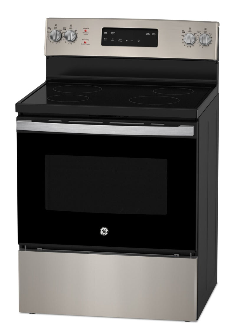GE 5 Cu. Ft. Electric Range with Self Clean and 4 Burners - Slate ...
