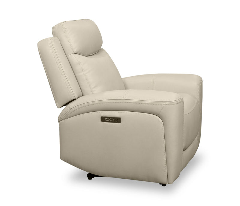 Scott Living Prescott 42.5" Genuine Leather Power Reclining Chair w ...