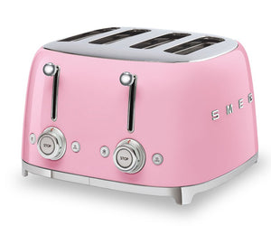 Smeg 4-Slice Long-Slot Toaster - TSF02PKUS - The Brick