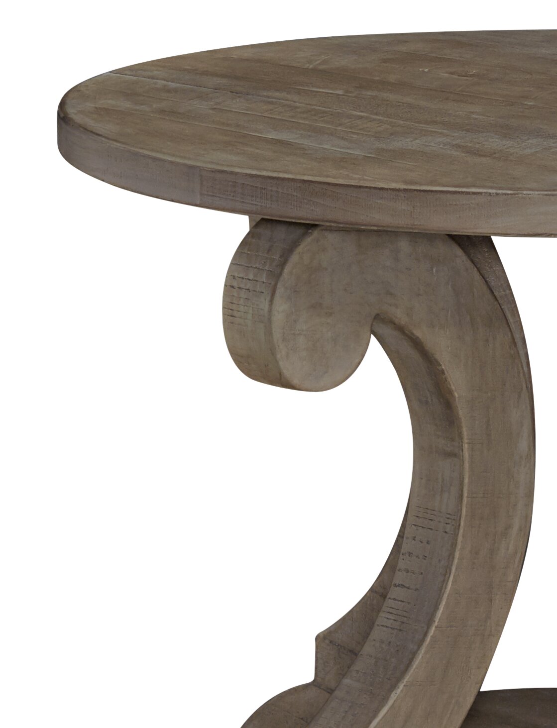Tinley Park 22" Traditional Round End Table with Shelf - Grey-Brown ...