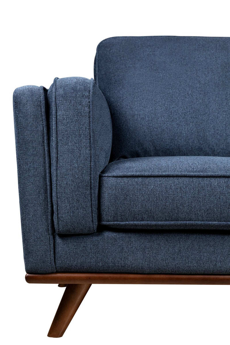 Kassia Linen-Look Sofa - Blue | The Brick