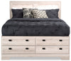 Yorkdale Queen 12 Drawer Storage Bed - White | The Brick