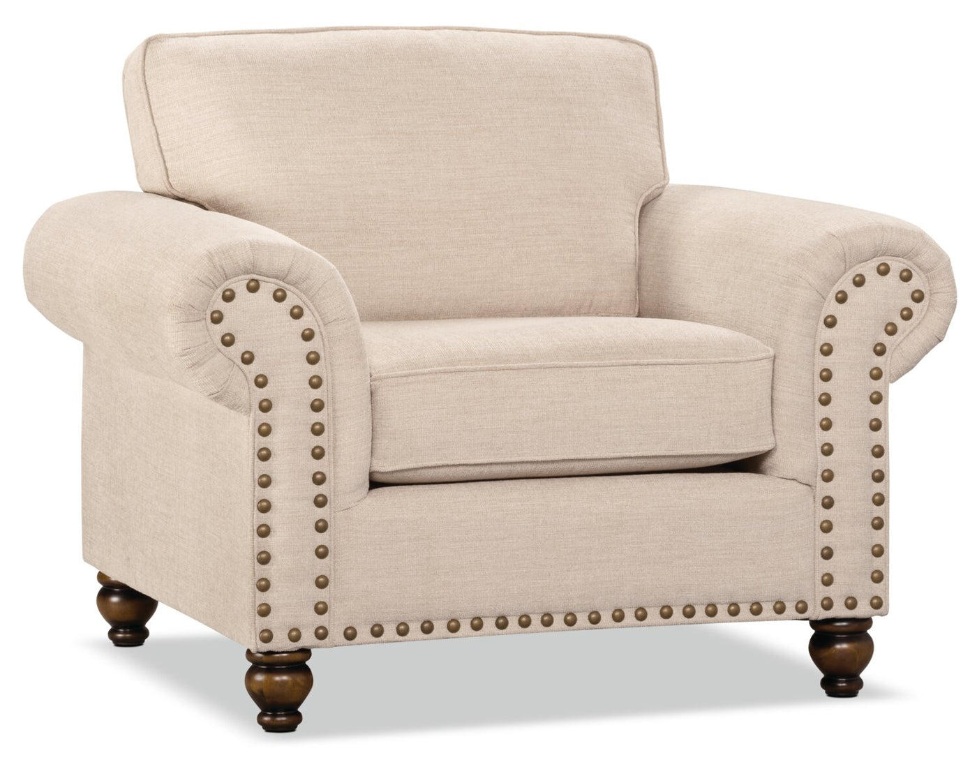 Wynn Chenille Chair - Linen | The Brick