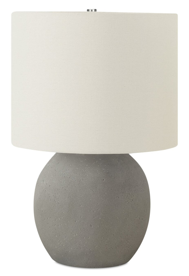 20" Grey Concrete with Ivory Shade Table Lamp - The Brick