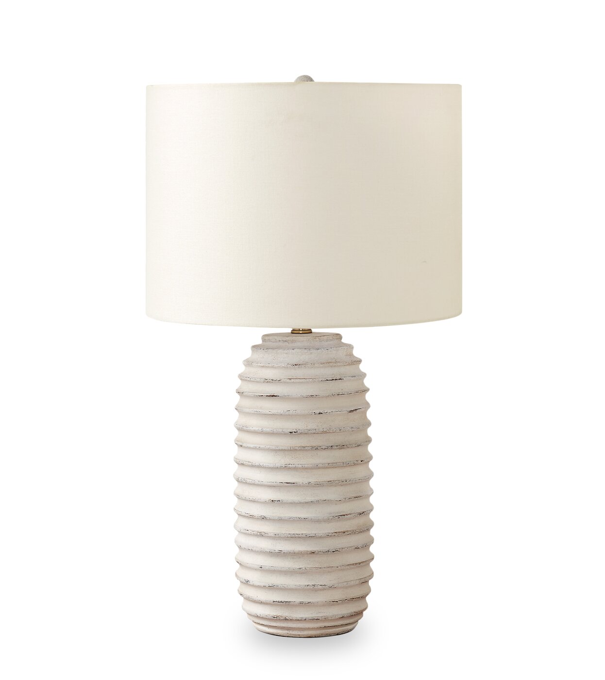 Resin 28" Linen Shade Table Lamp - Cream | The Brick