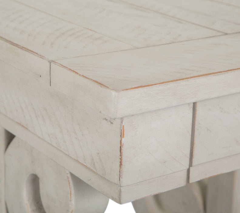 Bronwyn 22" Traditional End Table with Storage - Alabaster Pine wit ...