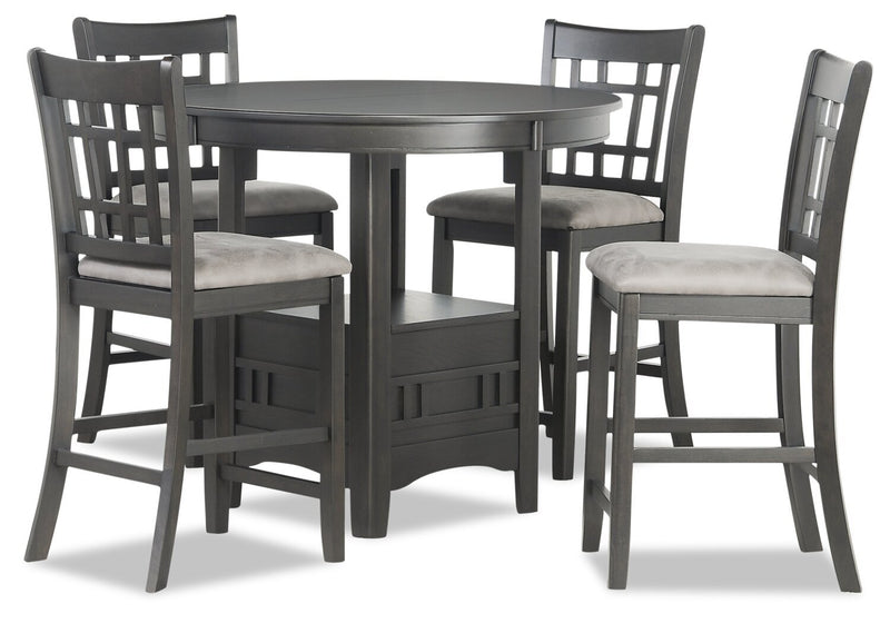 Dena 5pc Counter-Height Dining Set with Table & Chairs, 42-60"W Ext ...