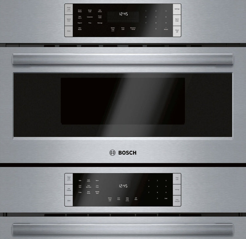 Bosch 800 Series 6.2 Cu. Ft. Electric Double Combination Wall Oven ...