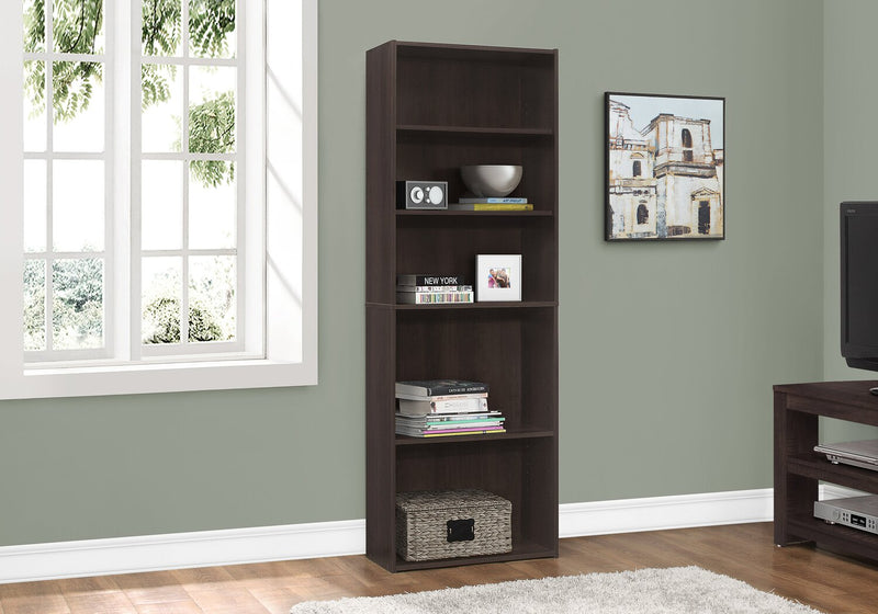 Slade 24.75" 5-Shelf Bookcase - Espresso - The Brick