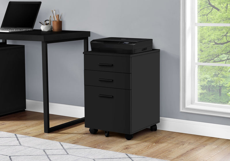 Clayton 15.75" 3-Drawer Filing Cabinet - Black - The Brick