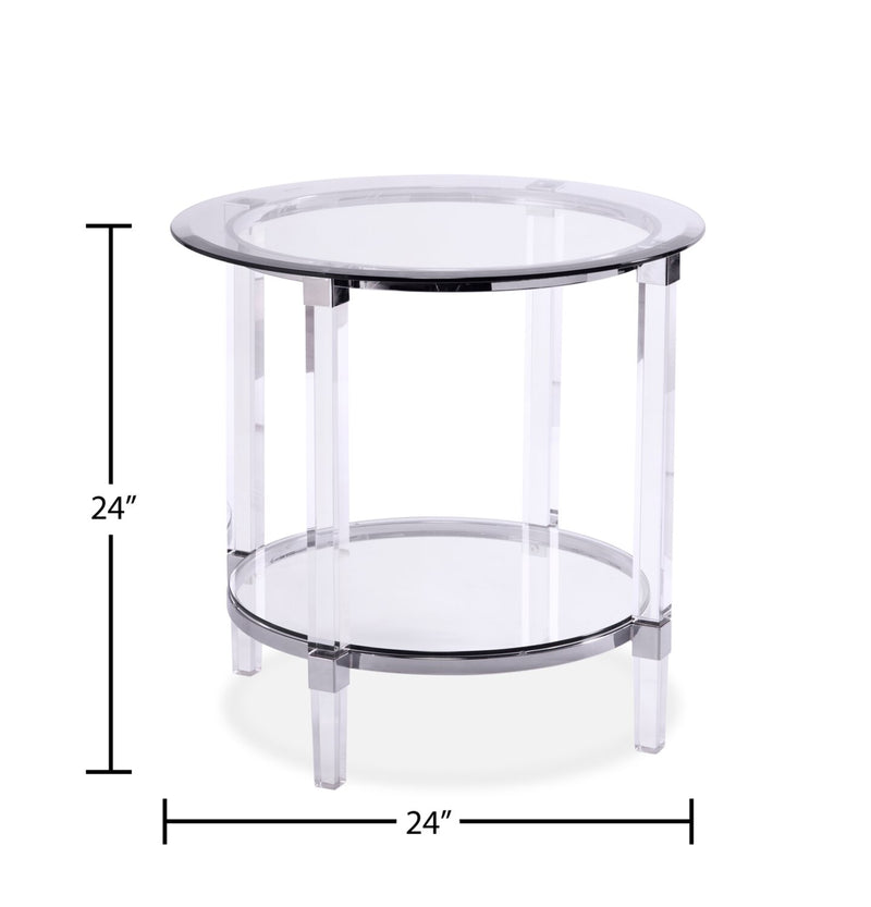 Enzo Round End Table | The Brick