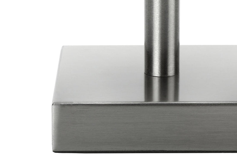 17" Nickle Metal 2-Piece Set, with Two Table Lamps and USB Charging ...