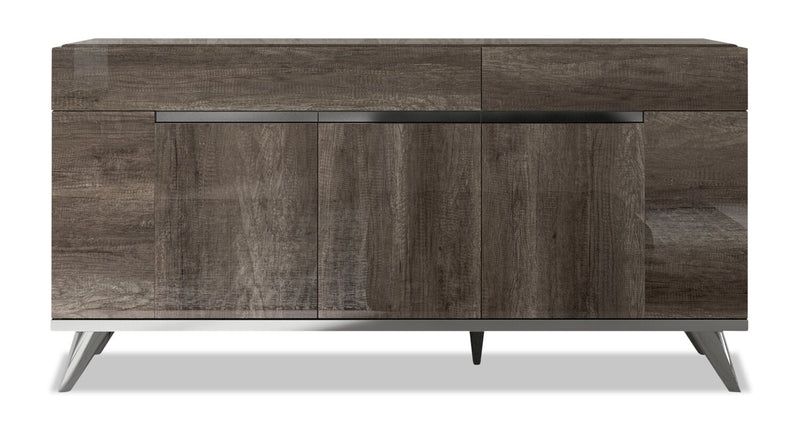 Gino Dining Server with Storage - Made in Italy, Modern, 65"W - Brown ...