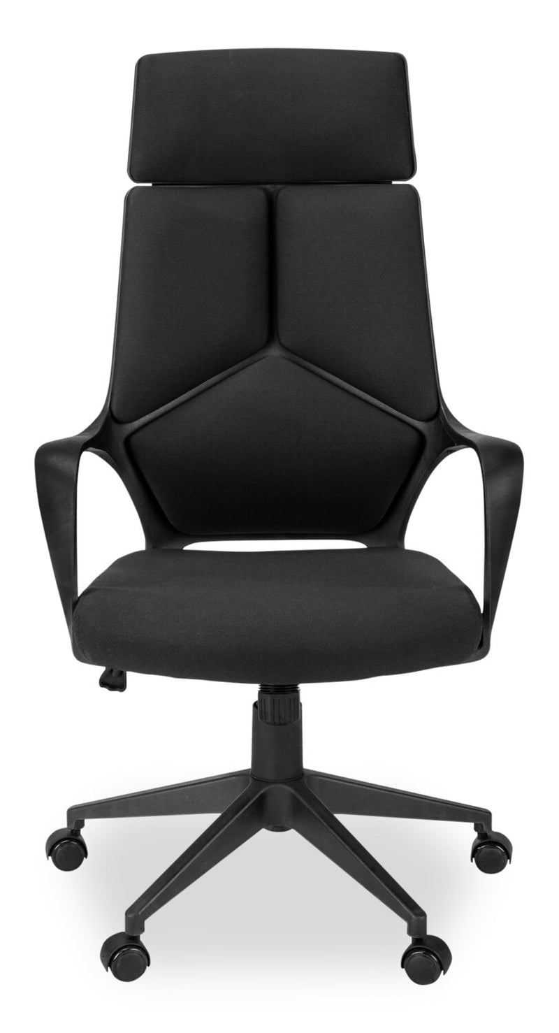 Hayes 25" Executive Office Chair - Black - The Brick