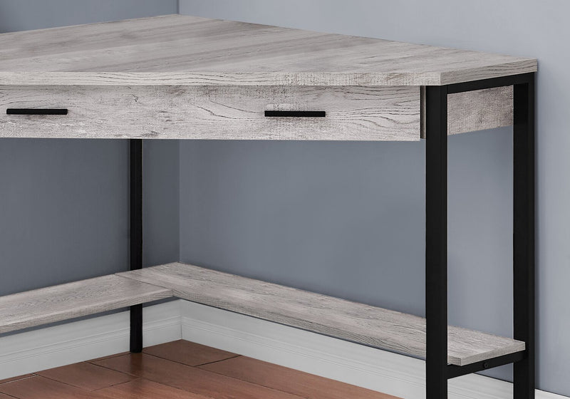 Christiana 42" Corner Office Desk with Drawer - Grey - The Brick