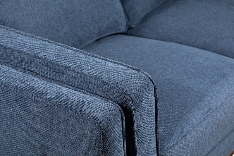 Kassia Linen-Look Sofa - Blue | The Brick