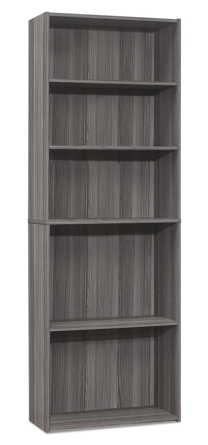 Slade 24.75" 5-Shelf Bookcase - Grey - The Brick
