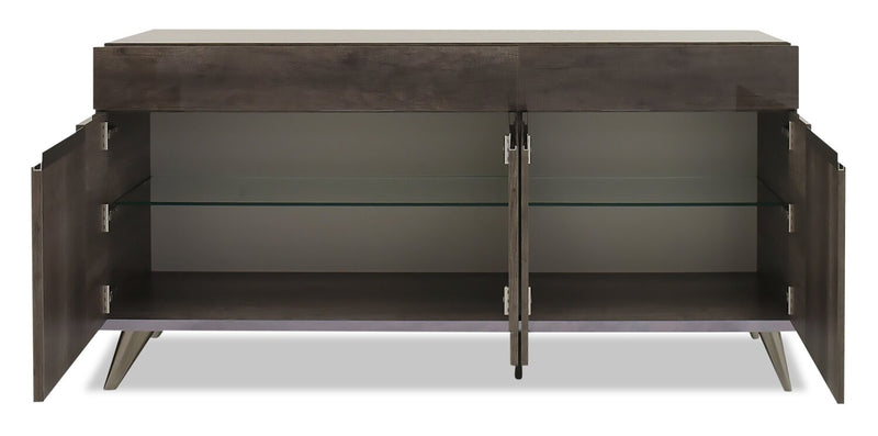 Gino Dining Server with Storage - Made in Italy, Modern, 65"W - Brown ...