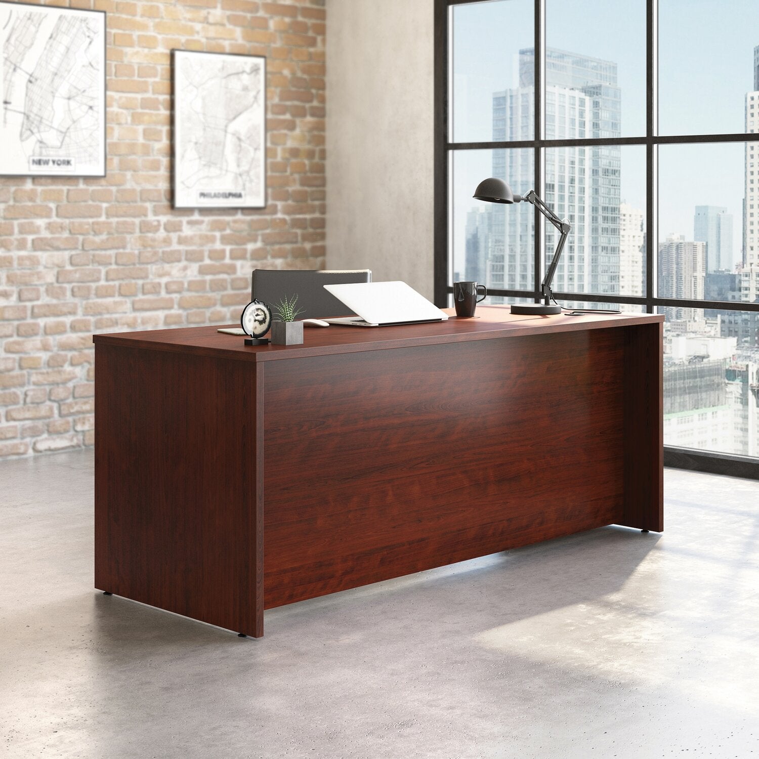 Affirm 71.10" Commercial Grade Office Desk - Classic Cherry - The Brick