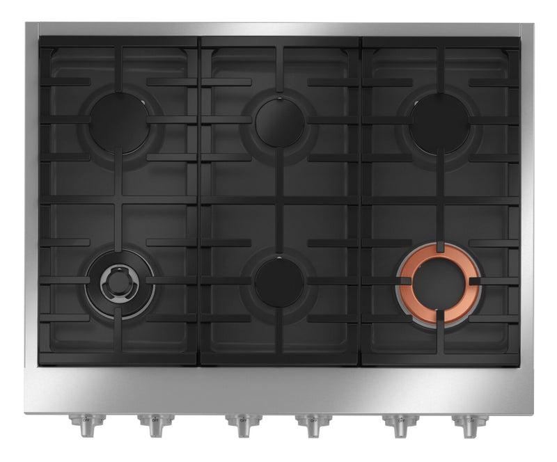 Cafe 36" 6-Element Gas Cooktop - Stainless - CGU366P2TS1 - The Brick