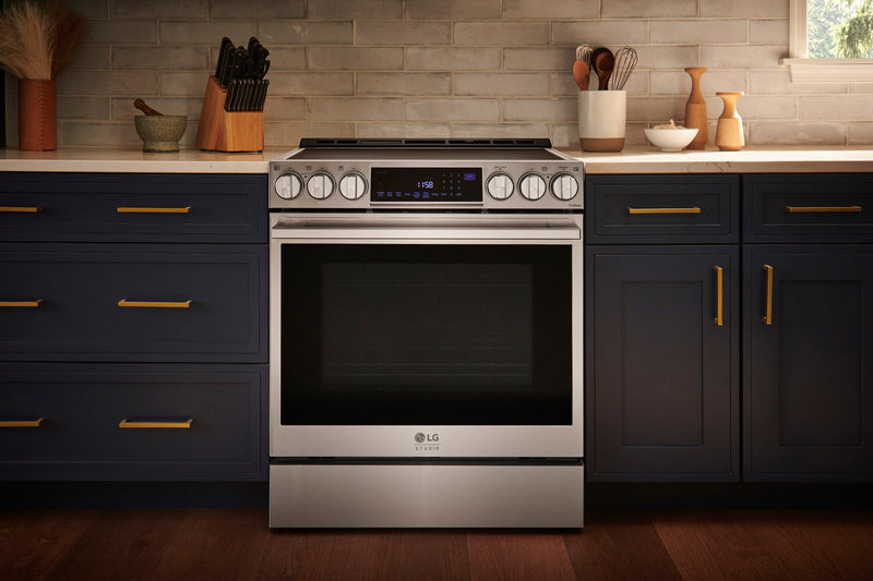 LG STUDIO 6.3 Cu. Ft. Smart Electric Induction Range with Air Fry ...