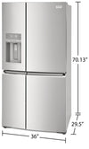 Frigidaire Gallery 21.5 Cu. Ft. Counter-Depth 4-Door Refrigerator ...