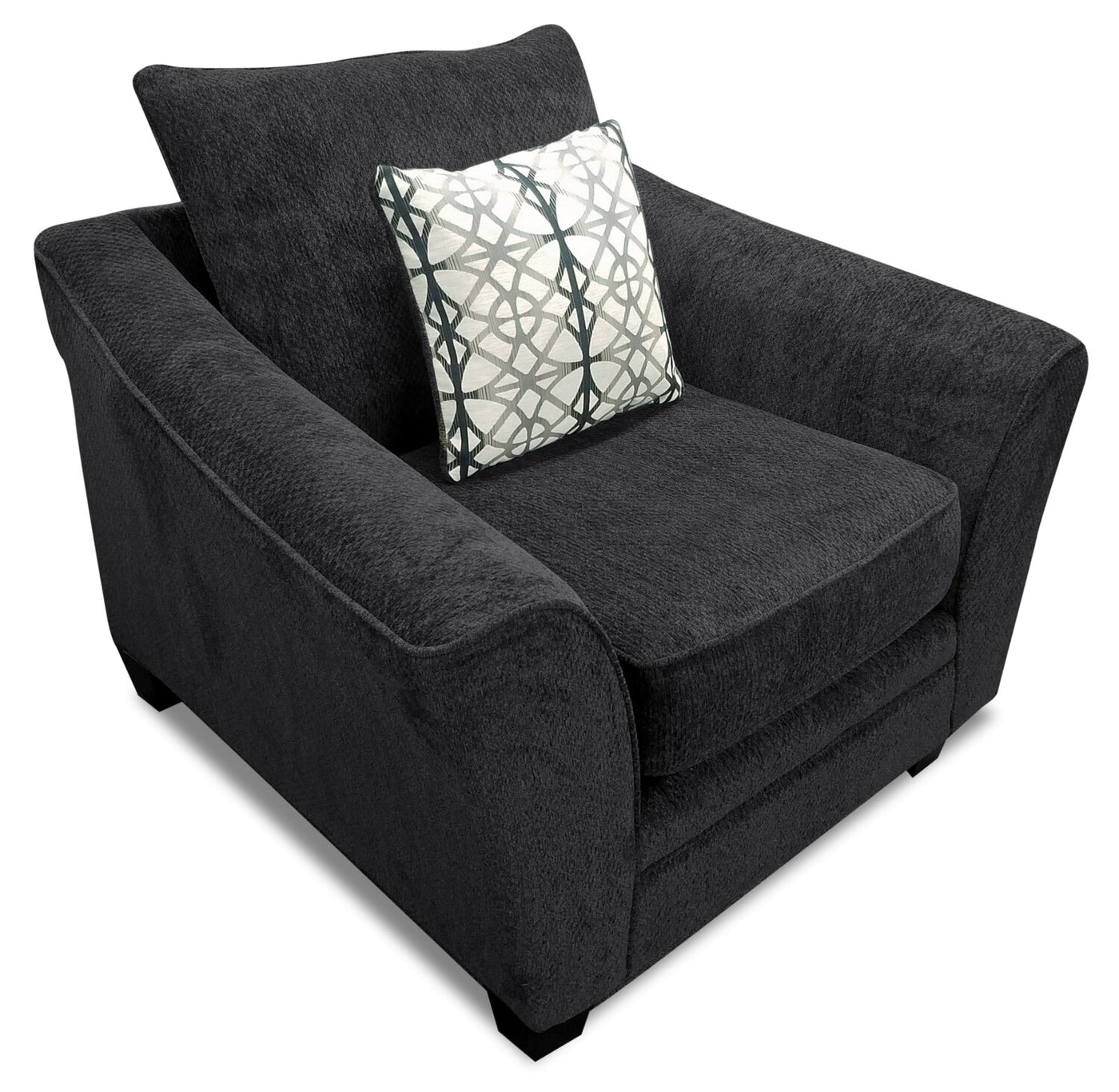 Febe Chenille Chair - Charcoal | The Brick