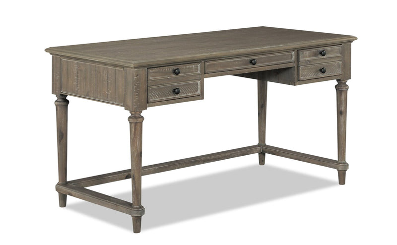Winston 58" Writing Office Desk with 3-Drawers - Light Brown Driftwood ...