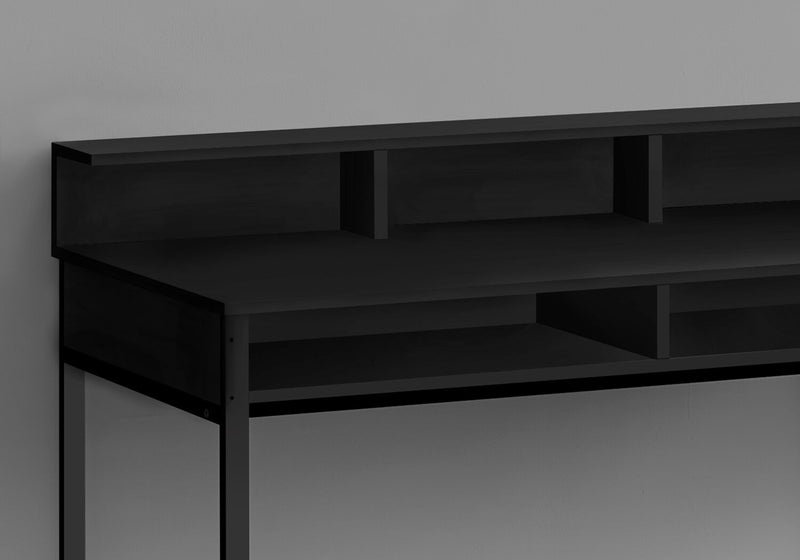Melissa 47.25" Standing Office Desk with Cubbies - Black - The Brick