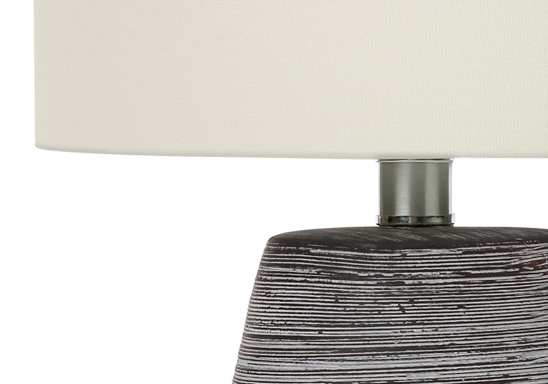 19" Grey Textured Ceramic Table Lamp - The Brick