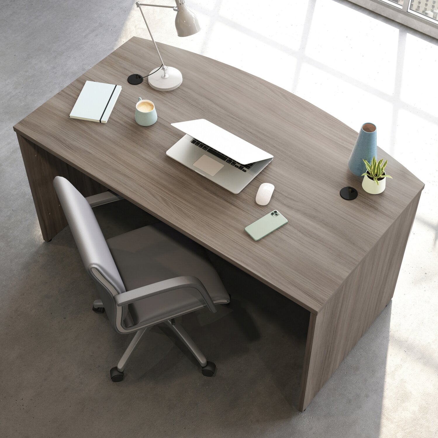 Affirm 59.06" Commercial Grade Office Desk - Hudson Elm - The Brick