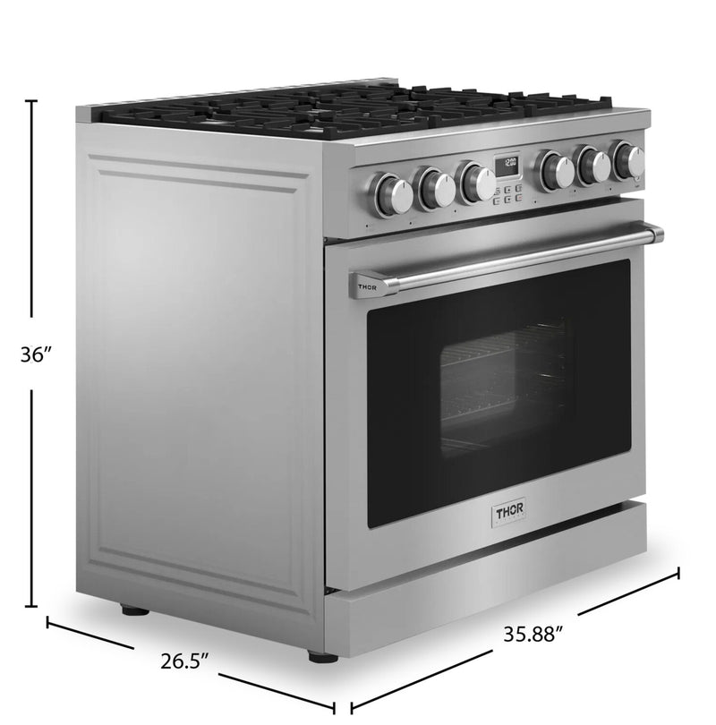 Thor Kitchen 6 Cu. Ft. Professional Gas Range - ARG36 | The Brick