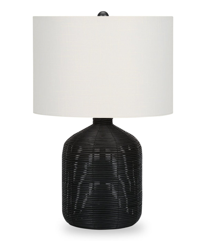 23" Black Rattan Table Lamp - The Brick
