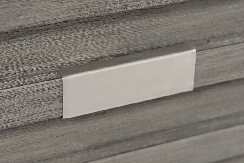 Bronx 16" Rustic Chairside Table with Storage and Shelf - Grey Wood ...